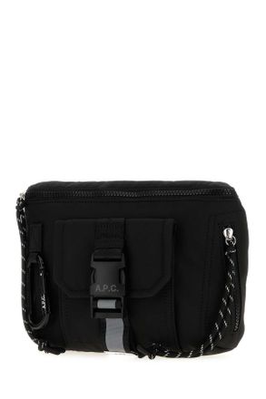 A.P.C. Mens Black Fabric Banane Belt Bag Noir Marsupi