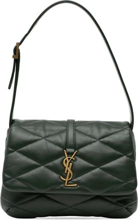 Saint Laurent Hobo Bags - Quilted Lambskin Le 57 Diamond Shoulder Bag - Gr. unisize - in Gr&uuml;n - f&uuml;r Damen