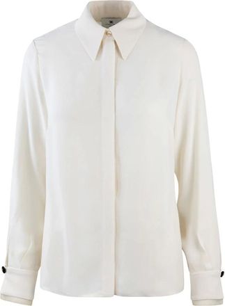 Elisabetta Franchi Femme, Blouses et Chemises, Blanc, Taille: 42 FR Chemises