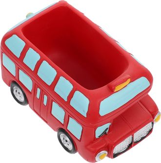BESPORTBLE Harz Bus Blumentopf Cartoon Container f&uuml;r Gr&uuml;n Pflanzen Rot Bus Topf