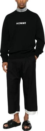 Comme Des Gar&ccedil;ons Logo Crewneck Sweatshirt - - Sweatshirts & Hoodies - Herren - Schwarzk - XL