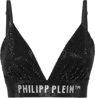 Philipp Plein Femme, Sous-v&ecirc;tements, Noir, Taille: 44 FR Full Strass Bra
