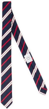 Thom Browne Cravate &agrave; rayures en soie et coton