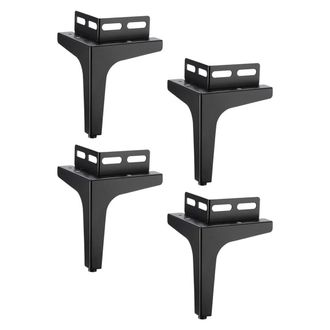 SOLUSTRE NULYLU 4 St&uuml;ck M&ouml;belf&uuml;&szlig;e aus Kaltgewalztem Stahl Langlebige Dreibeinige M&ouml;belbeine in Mattschwarz Praktische Schrank Sofabeine f&uuml;r Kommode und Wohnzim