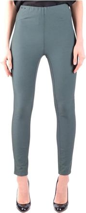 Jacob Cohen Pantalon en coton m&eacute;lang&eacute; &agrave; fermeture &eacute;clair - Femme - Pantalons - Vert - Taille: W27