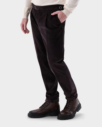 van Laack Cordhose mit Bundfalte Slim Fit