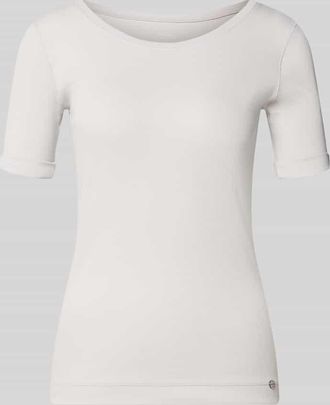 Marc Cain T-Shirt mit Rundhalsausschnitt und Label-Detail