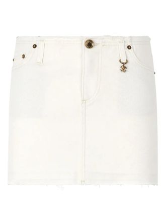 Roberto Cavalli minijupe en jean - Tons neutres