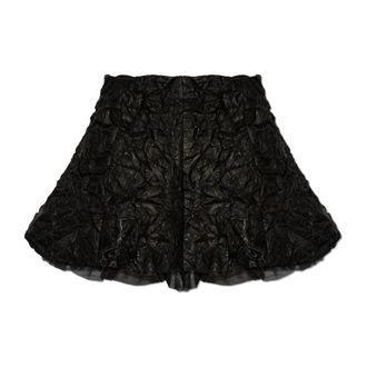 Avavav Avavav, Femme, Jupes, Noir, Taille: 40 FR Kelly Leather Mini Tulle Skirt