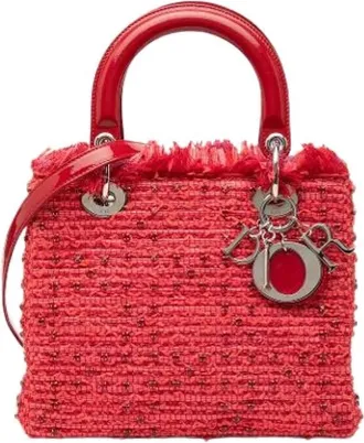 Dior Sac &agrave; main Lady Dior doccasion - Femme - Pre-owned - Rouge - Taille: ONE Size