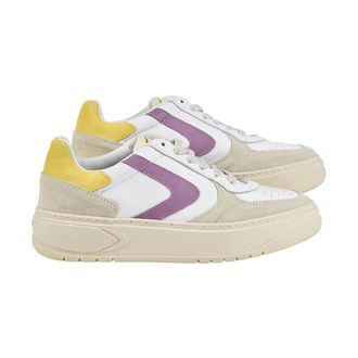 Valsport Femme, Chaussures, Multicolore, Taille: 38 EU Blanc Rose Jaune Baskets en Cuir Suédé