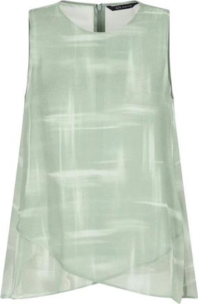 A|X Armani Exchange Haut asym&eacute;trique - Femme - Tops - Vert - Taille: 36 FR