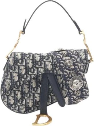 Dior Pre-owned Sac Bandouli&egrave;re Mini Oblique Jacquard 2way Sac &agrave; Main - Femme - Pre-owned - Multicolore - Taille: ONE Size