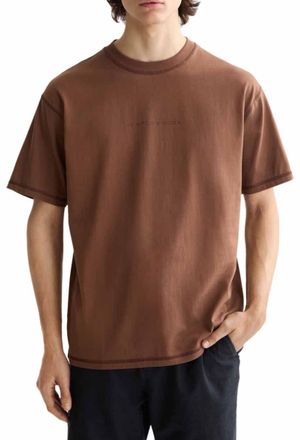 Scotch & Soda Herren-T-Shirt mit Brust-Logo, Soft Silt, XL