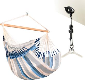 la siesta La Siesta Domingo - H&auml;ngematte Komfort f&uuml;r den Winter, Funktionsfaser, kolumbianische Herstellung, gro&szlig;e Oberfl&auml;che, Stabilisator Bambus, Entspannung 