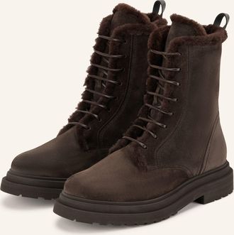 Brunello Cucinelli Brunello Cucinelli Schn&uuml;rboots braun