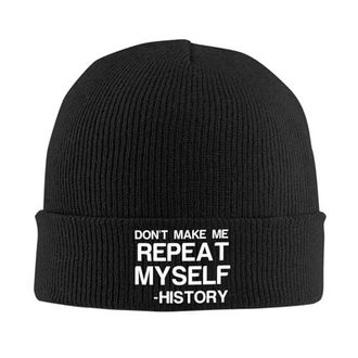 Generic Ne Me Faites Pas R&eacute;p&eacute;ter LHistoire Homme Femme Bonnet De Trawler Respirant Bonnets Tricot&eacute; Coupe-Vent Skull Cap pour Ski Le Quotidien Cyclisme