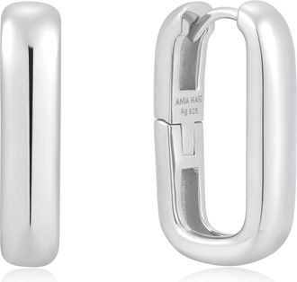 Ania Haie Damen Ohrringe CHIC CREATOR Wide Paper Clip Earrings aus 925 Sterling Silber, Größe: 22 x 12,3 mm, inkl. Geschenkverpackung