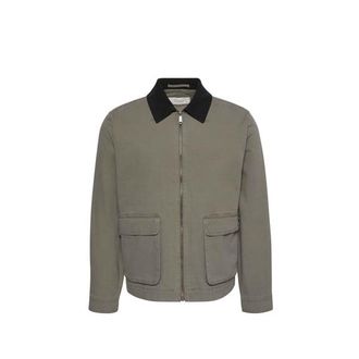 Calvin Klein Blouson droit col classique en coton m&eacute;lang&eacute;