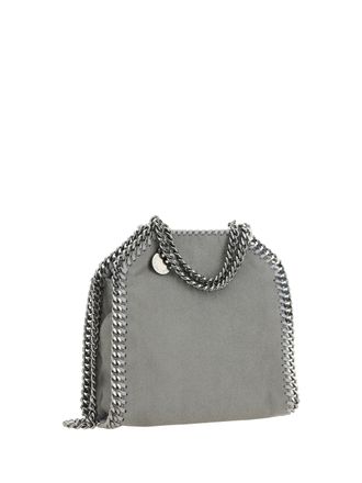 Stella McCartney Womens Tiny Shaggy Handbag Light Grey Polyester Handbags Hand Bags