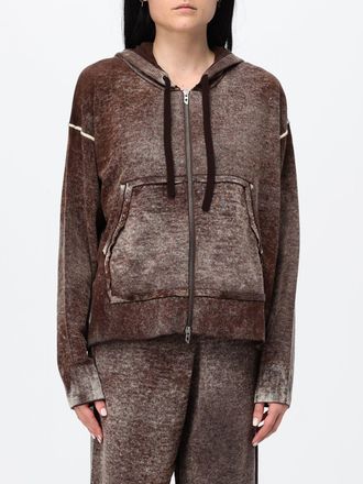 Diesel Relaxed-Fit-Hoodie aus Wolle mit Rei&szlig;verschluss und abstraktem Muster