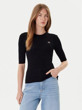 Twin-Set Pullover 252TP3240 Schwarz Regular Fit