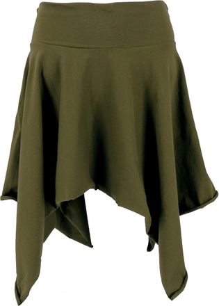 Guru Shop Pixi Zipfelrock, Elfenrock/Top - Olive/Pixi, Damen, Baumwolle, Size:M/L