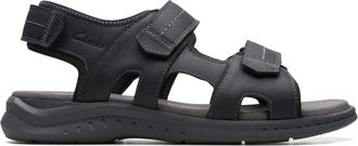 Clarks Herren Walkford Walk Sandal, Black, 44.5 EU