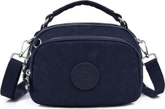 Nicole & Doris Sac Bandoulière Leger Sac a Main Femme Petit Sac Epaule Multipoches Mini Sac Dépaule Nylon Sac Messenger pour les Voyages Sportifs et Quotidiens Bleu 