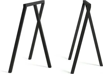 HAY [NEUWERTIG] B-Ware Hay Loop Tischb&ouml;cke Gestell Stand Frame Tischbein Schwarz H72cm Set 2 St&uuml;ck