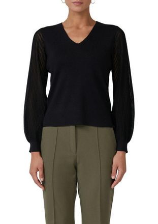 s.Oliver Black Label Strickpullover mit semitransparenten &Auml;rmeln