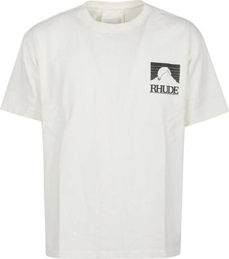 Rhude Homme, Tops, Blanc, Taille: M T-Chemises