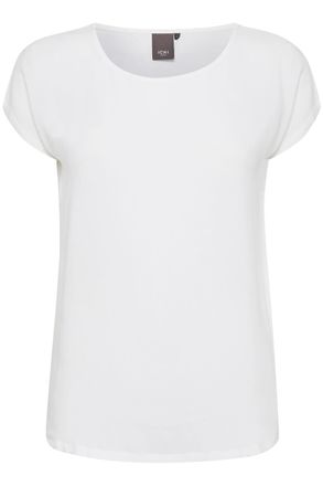 Ichi IHMAJA Damen T-Shirt Kurzarm Shirt Blusenshirt Fl&uuml;gel&auml;rmel Hochwertige Viskose-Qualit&auml;t Regular Fit, Gr&ouml;&szlig;e:XL, Farbe:Cloud Dancer (10111)