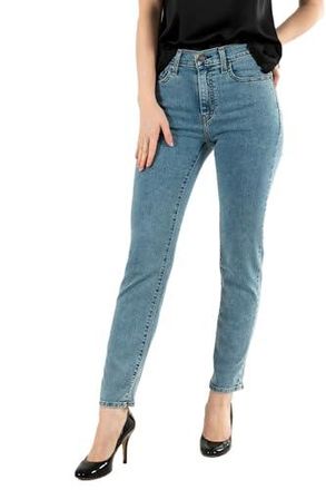 Levi's Femme Jeans 724 High Rise Straight, Cool Bright in Blue, 30W / 32L