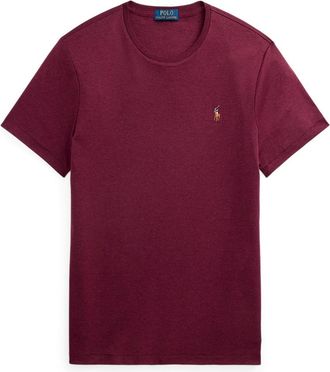 Ralph Lauren Jersey T-Shirt mit Poloreiter-Stickerei, Custom Slim Fit in