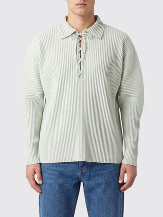 Homme Pliss&eacute; Issey Miyake Lang&auml;rmeliges plissiertes Poloshirt Homme Pliss&eacute; Issey Miyake aus Polyester