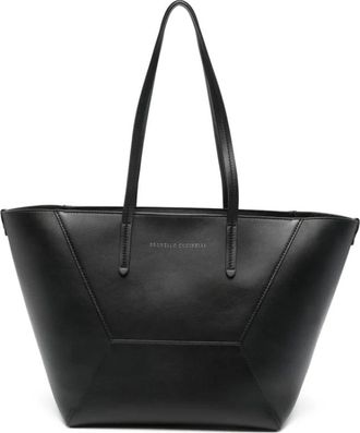 Brunello Cucinelli Femme, Sacs, Noir, Taille: ONE Size Sac fourre-tout en cuir