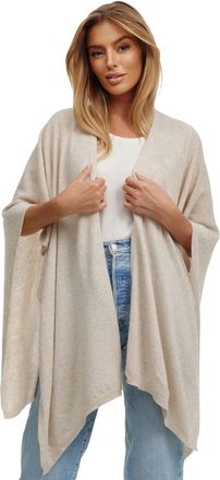 Glamexx24 Damen Poncho Schal Cashmere Feeling Strick Cape Frauen Poncho Cardigan XXL Umh&auml;ngetuch f&uuml;r Fr&uuml;hling und Herbst Made in Italy