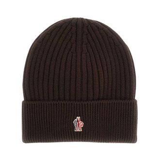 Moncler Bonnet Grenoble c&ocirc;tel&eacute; - Homme - Accessoires - Brun - Taille: ONE Size