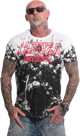 Yakuza T-shirt pour homme Get High Allover Regular, Noir, 4XL