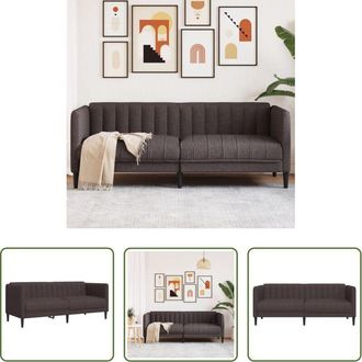 vidaXL vidaXL Stoffsofa - Sofa 2-Sitzer Dunkelbraun Stoff