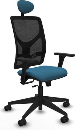 Piqueras y Crespo 24-Stunden-B&uuml;rostuhl mit 3D-Armen, h&ouml;henverstellbarer Lendenwirbelst&uuml;tze und festem Kopfteil, ausgestattet mit Syncro/Traslack und Schneideschaum, sch