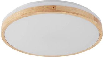Lindby [NEUWERTIG] B-Ware Lindby Deckenleuchte Deckenlampe Led Holz Emiva Dimmbar Fernbedienung Rund