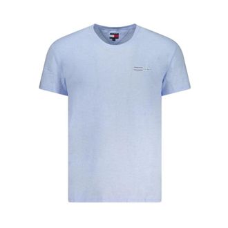 Tommy Hilfiger Blau Baumwolle Herren T-Shirt Rundhalsausschnitt - - Tops - Herren - Blau - S