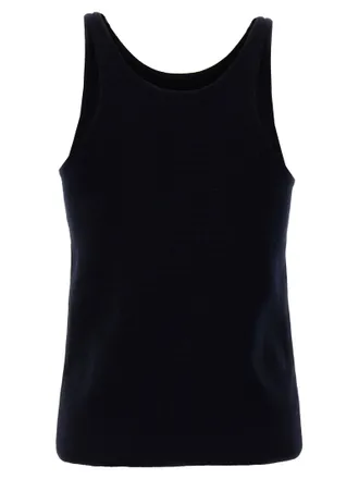 Max Mara Womens Blue Virgin Wool Tank Tops