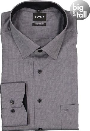 Olymp Herren Hemd blau meliert Comfort Fit