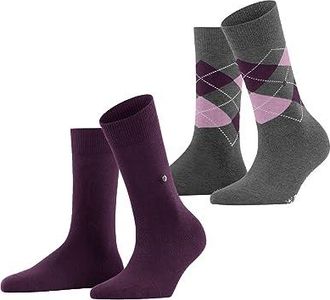 Burlington Everyday X-Mas 2-Pack W SO coton motif fantaisie lot de 2 paires, Chaussettes Femme, Multicolore (Sortiment 0030), 36-41