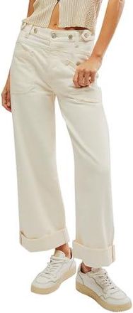 Generic Jean coupe droite pour femme - Taille haute - Jambes larges - Avec poches - Coupe droite - &Eacute;l&eacute;gant - Couleur unie - Confortable - Jambe droite - Basiq