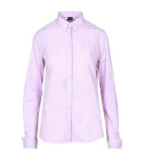 Fay Femme, Blouses et Chemises, Rose, Taille: 38 FR Chemise &agrave; col fran&ccedil;ais ray&eacute;