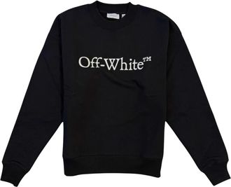 Off-white Homme, Sweatshirts et sweats &agrave; capuche, Noir, Taille: 2XL Logo-print Crewneck SweaT-shirt